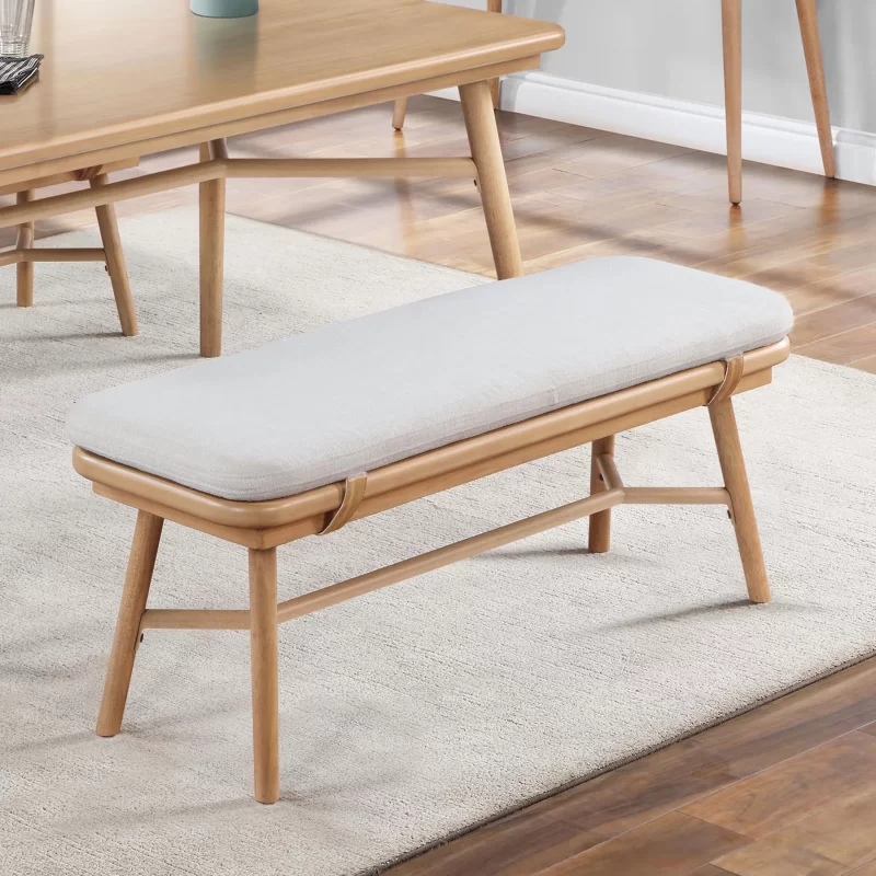 Better Homes & Gardens Springwood Dining Bench, Natural Finish ...