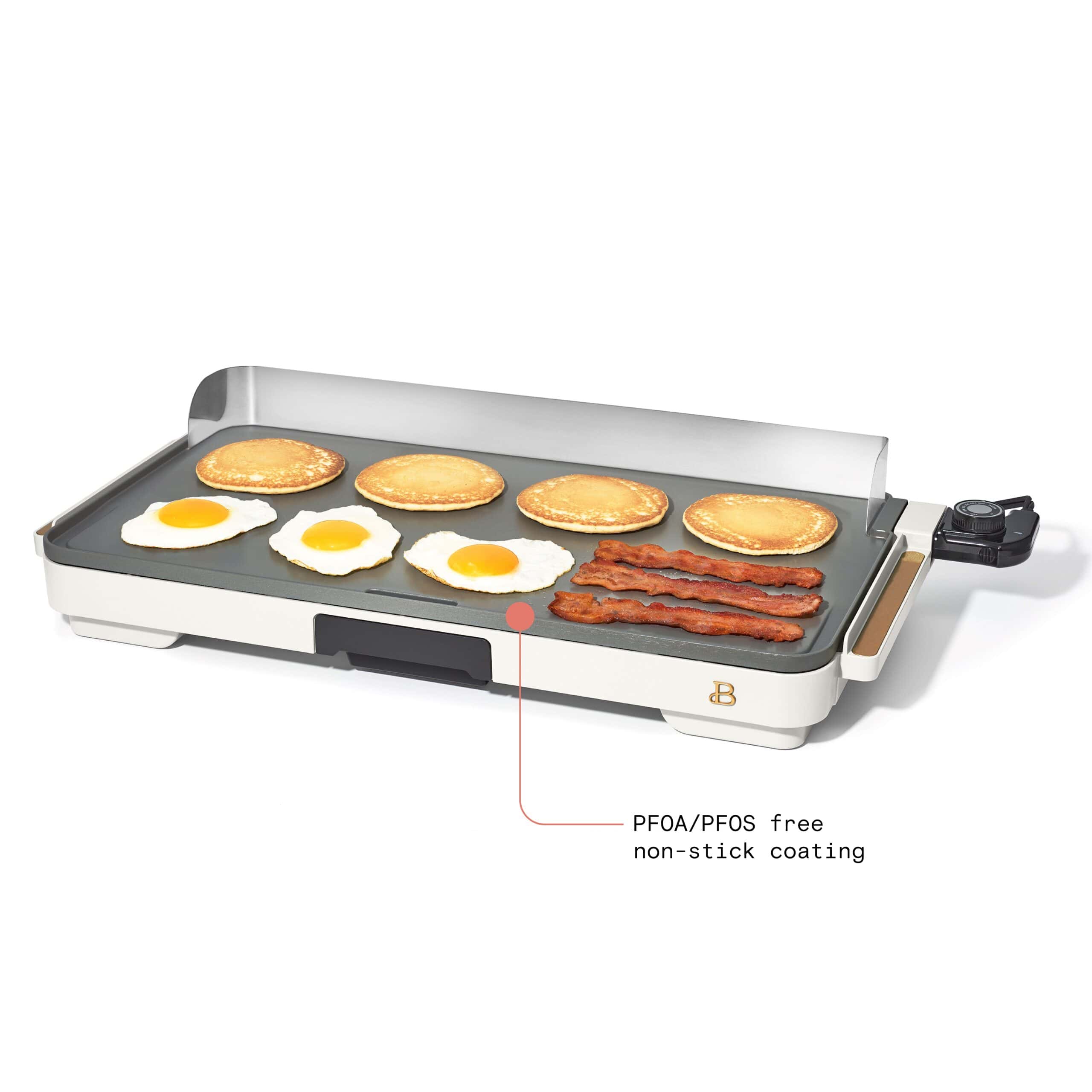 Beautiful XL Electric Griddle 12" x 22" Non-Stick, White Icing by Drew ...