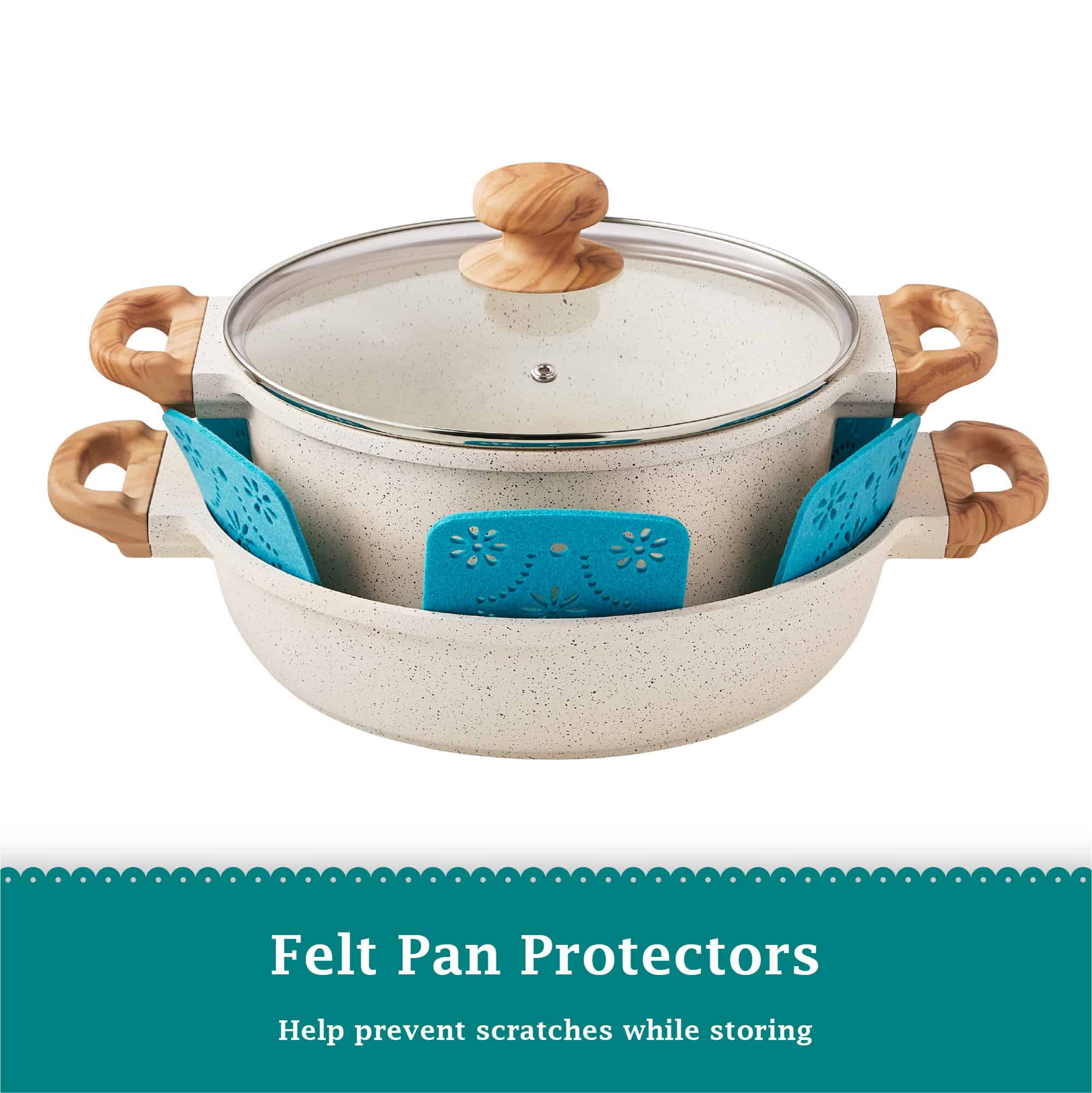 The Pioneer Woman Prairie Signature 14-Piece Cast Aluminum Cookware Set ...