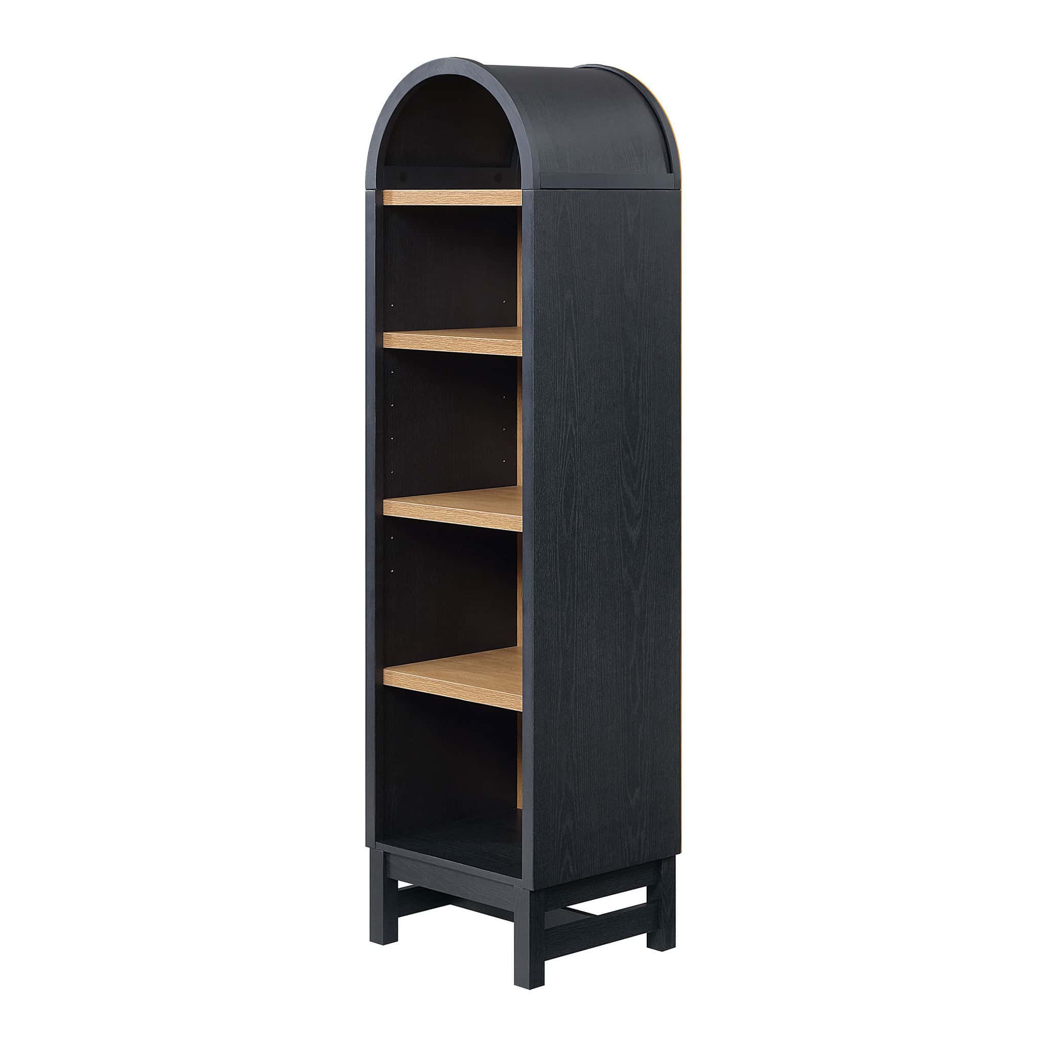 Better Homes & Gardens Juliet Narrow Arch Bookcase, Rich Black Finish ...