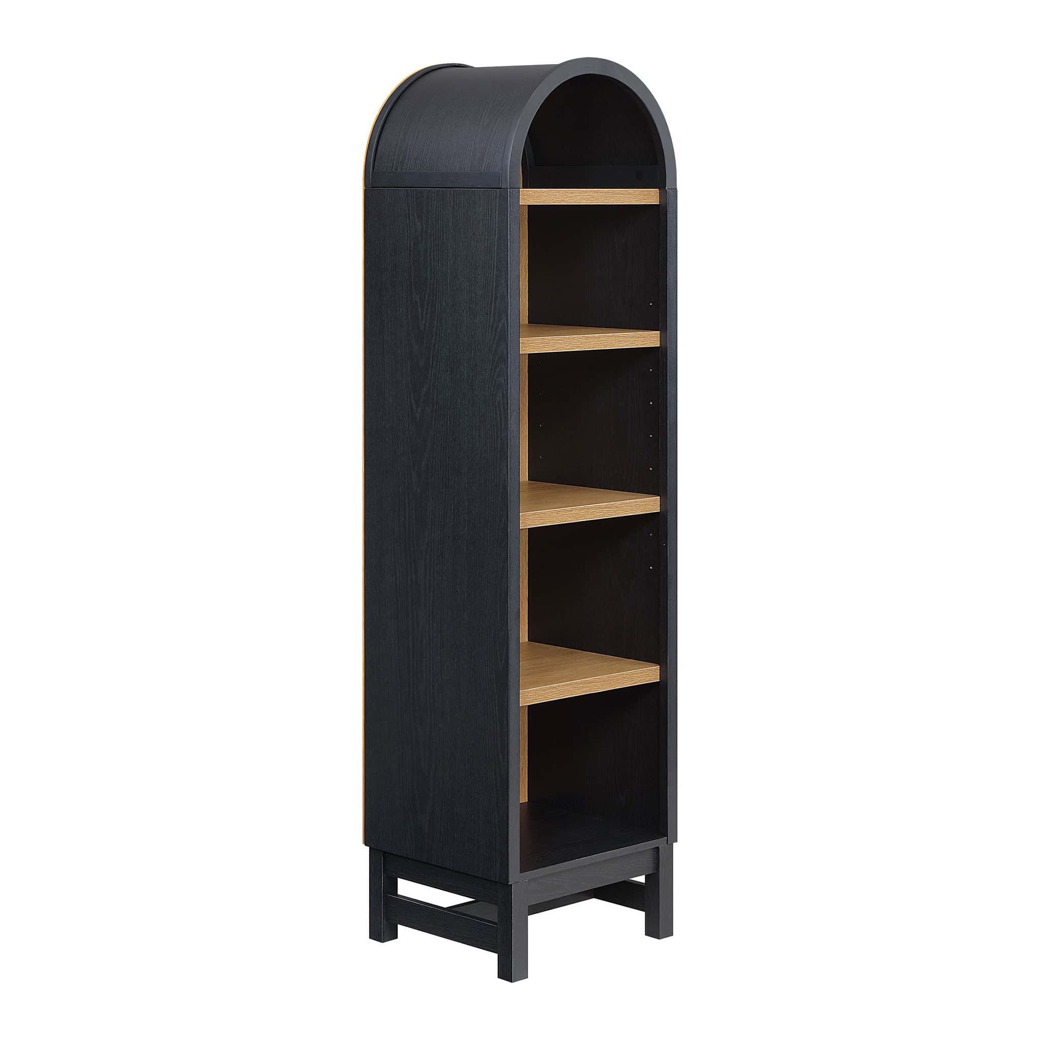 Better Homes & Gardens Juliet Narrow Arch Bookcase, Rich Black Finish ...