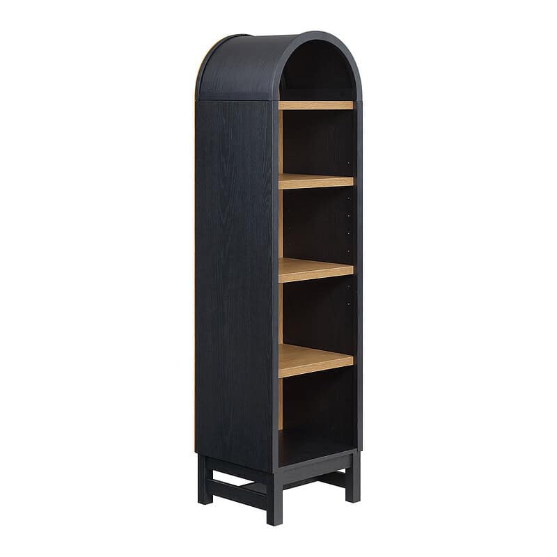 Better Homes & Gardens Juliet Narrow Arch Bookcase, Rich Black Finish ...