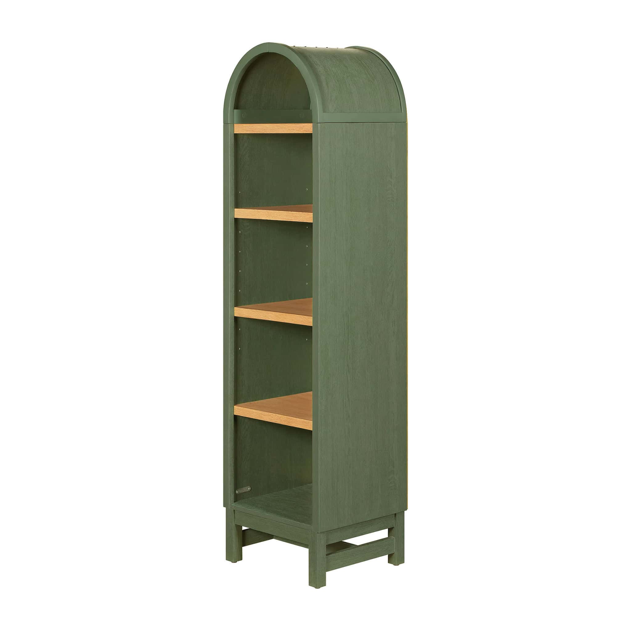 Better Homes & Gardens Juliet Narrow Arch Bookcase, Deep Green Finish ...
