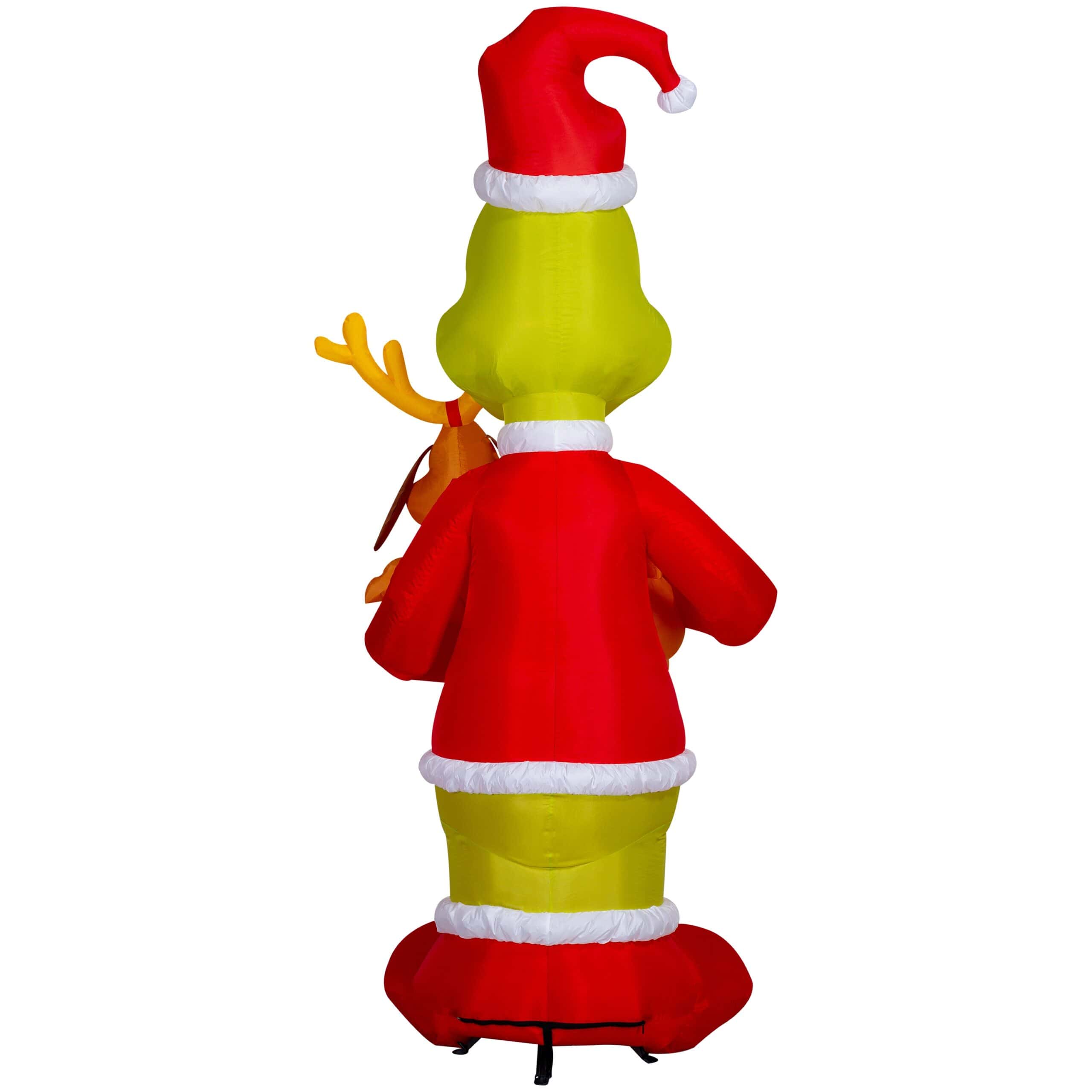 Grinch 8-ft LED Dr Seuss Grinch & Max Christmas Inflatable ...