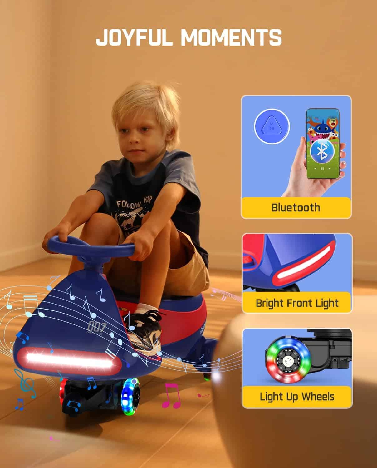 FanttikRide 12V N7 Pro Electric Wiggle Car with Pedal, Rechargeable ...