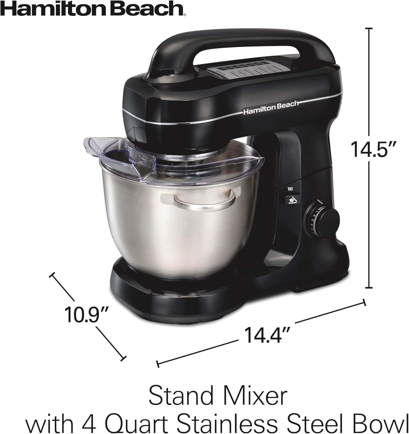 Hamilton Beach 7-Speed Stand Mixer & Attachments - Black - MartDiscover.com