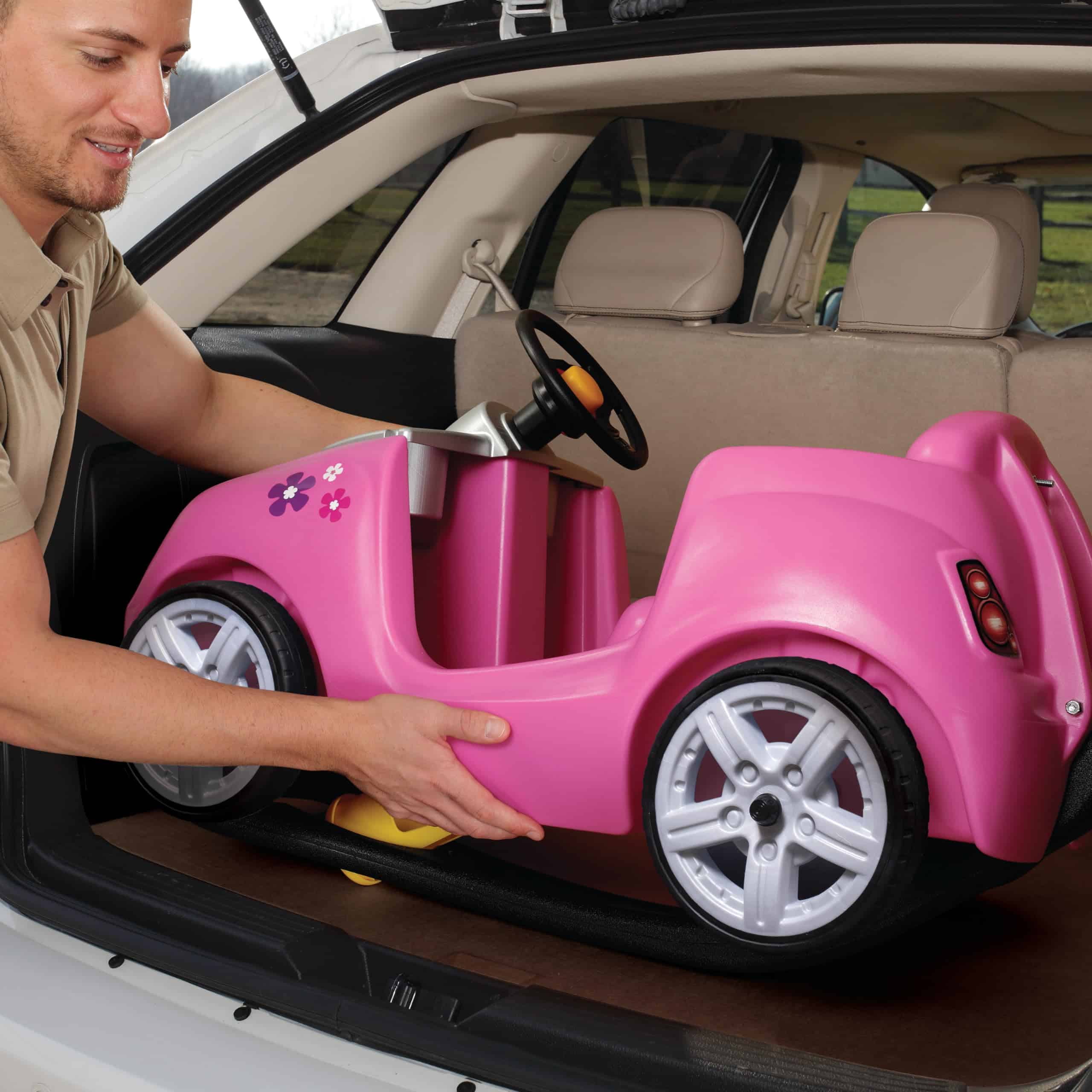 Step2 Whisper Ride II Ride On Push Toy Car, Pink – Ride On Car with ...