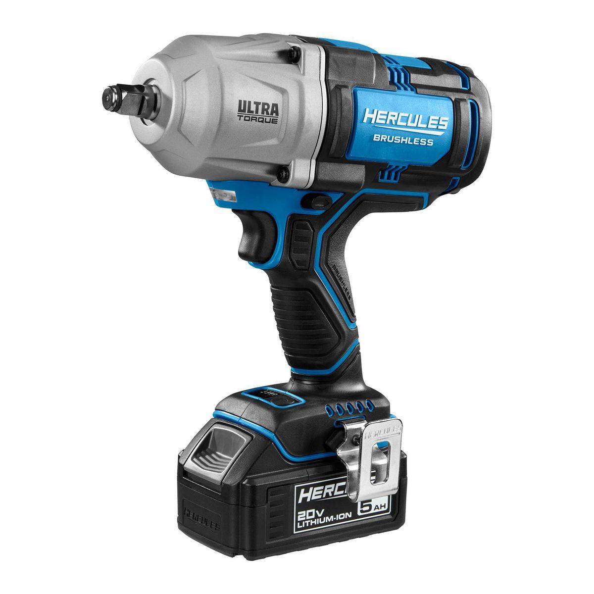 HERCULES 20V Brushless Cordless 1/2 in. Ultra Torque Impact Wrench Kit ...