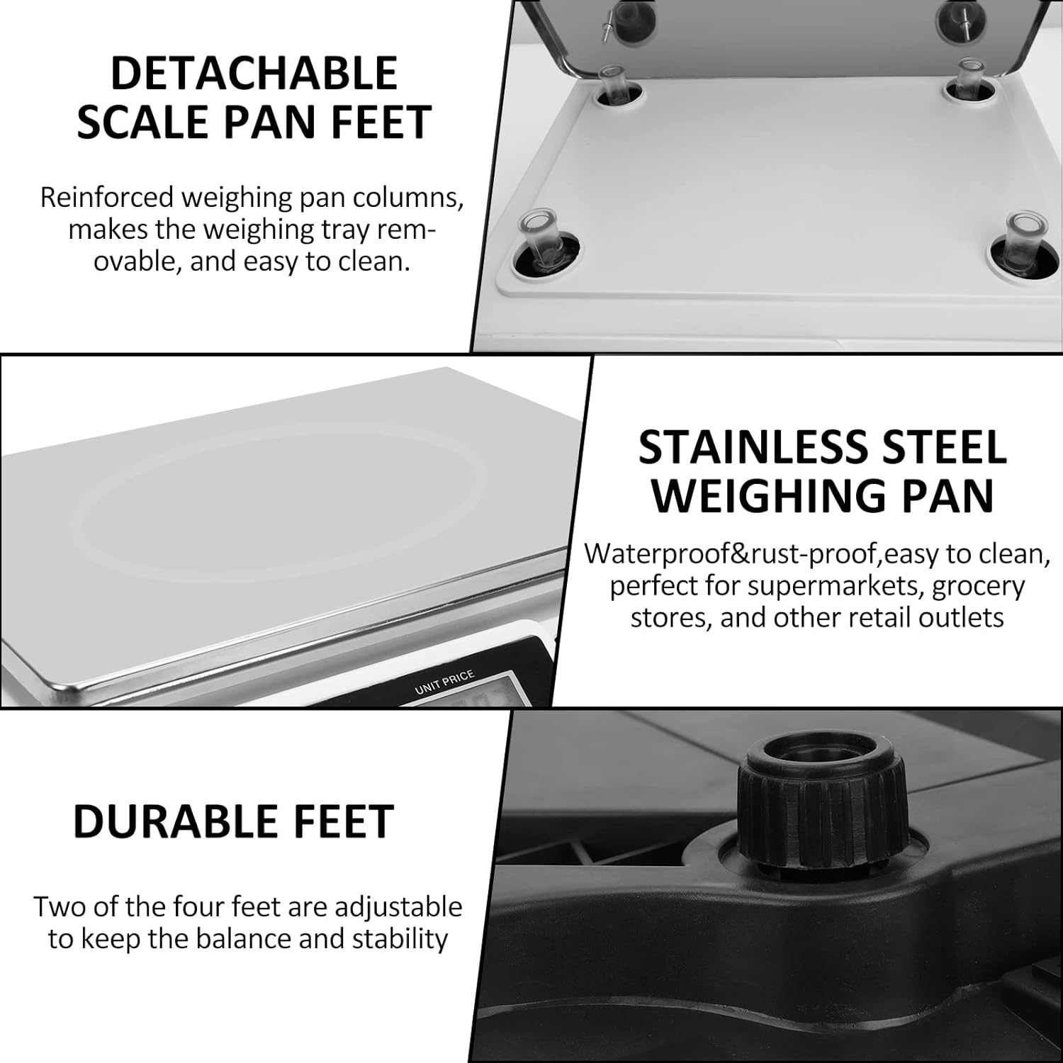 YIFOR Digital Commercial Price Scale 88lb/40kg Price Computing Scale ...