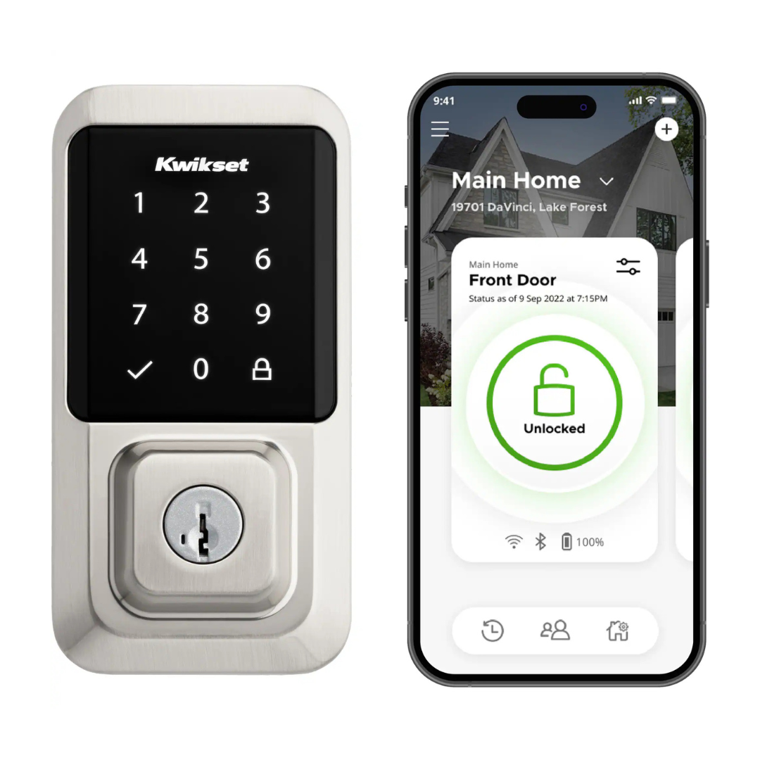 Kwikset Halo Keyless Entry Satin Nickel Smart Lock Electronic Deadbolt ...