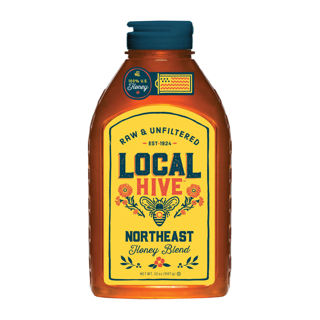 Local Hive Northeast Raw Unfiltered Honey – 32oz, Pure US Honey ...