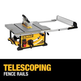 DEWALT DWE7491RS 15 Amp Corded 10 in. Job Site Table Saw with Rolling ...