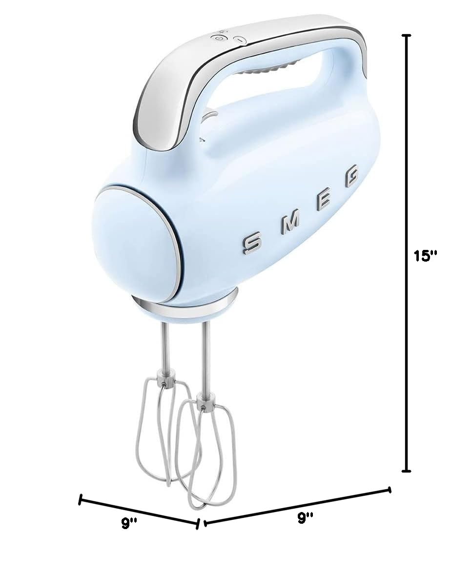 SMEG Pastel Blue 50's Retro Style Electric Hand Mixer with Set of ...