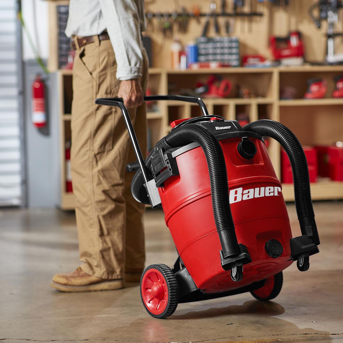 BAUER 16 Gallon Wet/Dry Vacuum with Cart - MartDiscover.com
