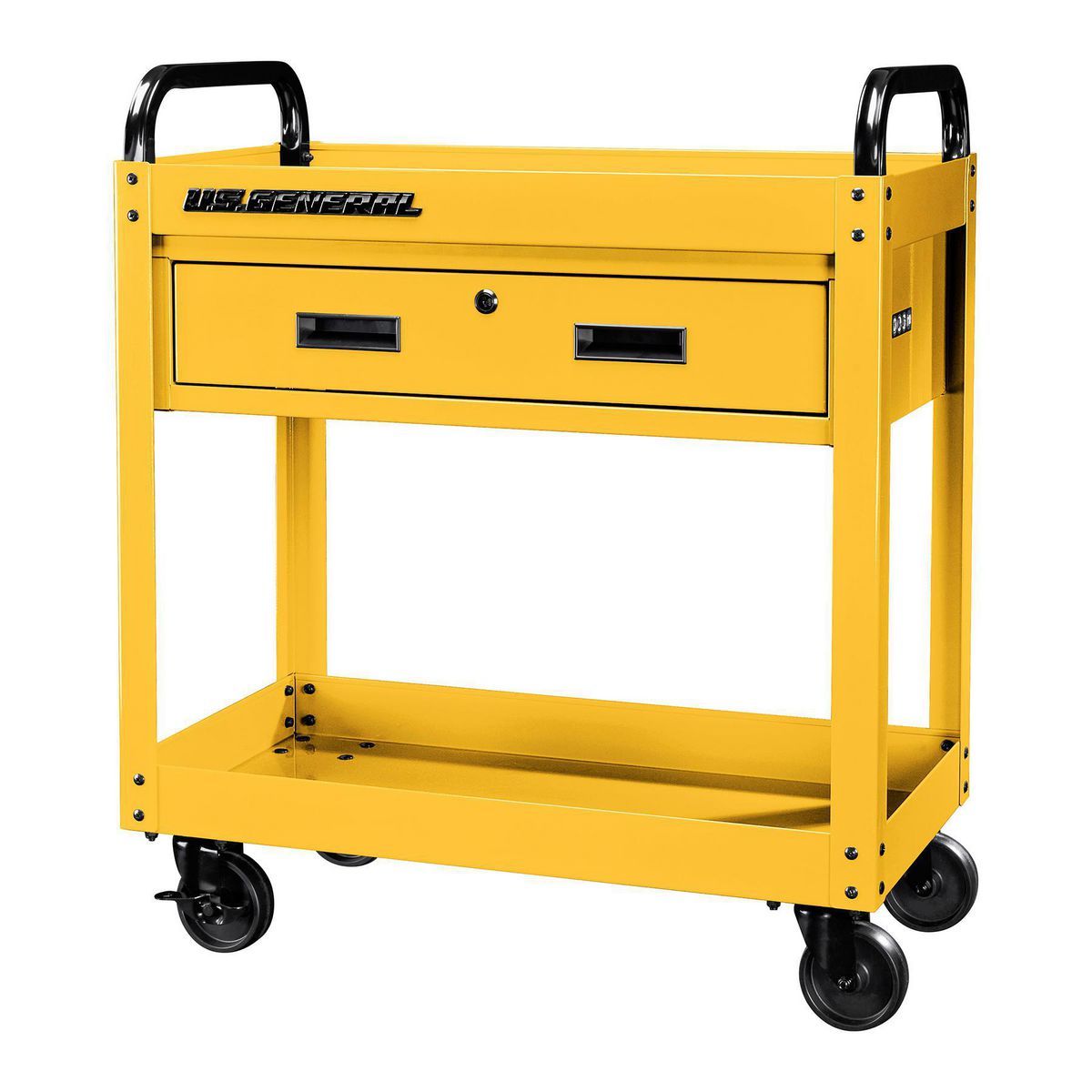U.S. GENERAL 30 in., 1-Drawer Service Cart, Yellow - MartDiscover.com