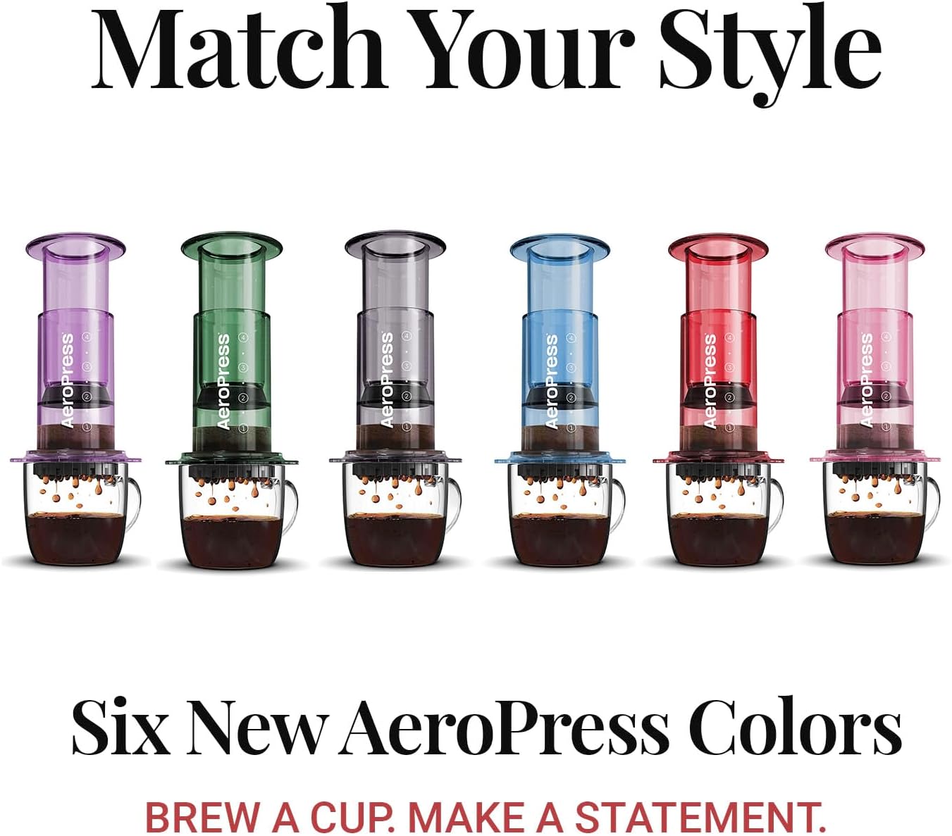 AeroPress Clear Red Coffee Press – 3 In 1 Brew Method Combines French ...