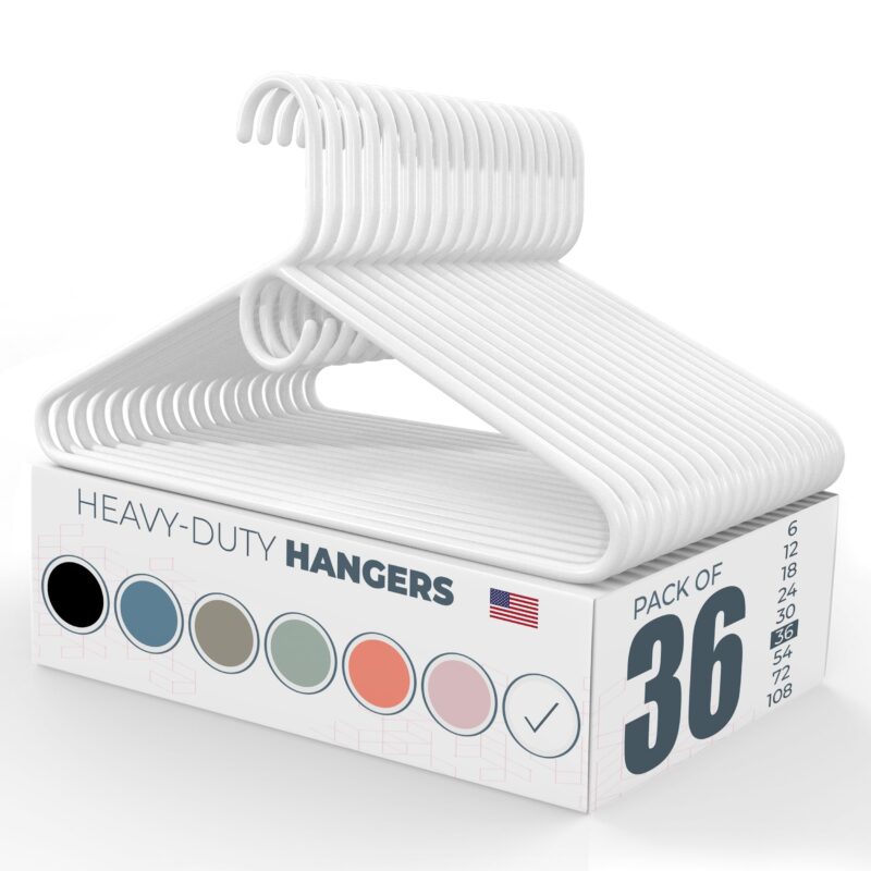 Neaties Heavy Duty Plastic Clothes Hangers Bulk, Jacket Coat Hangers ...