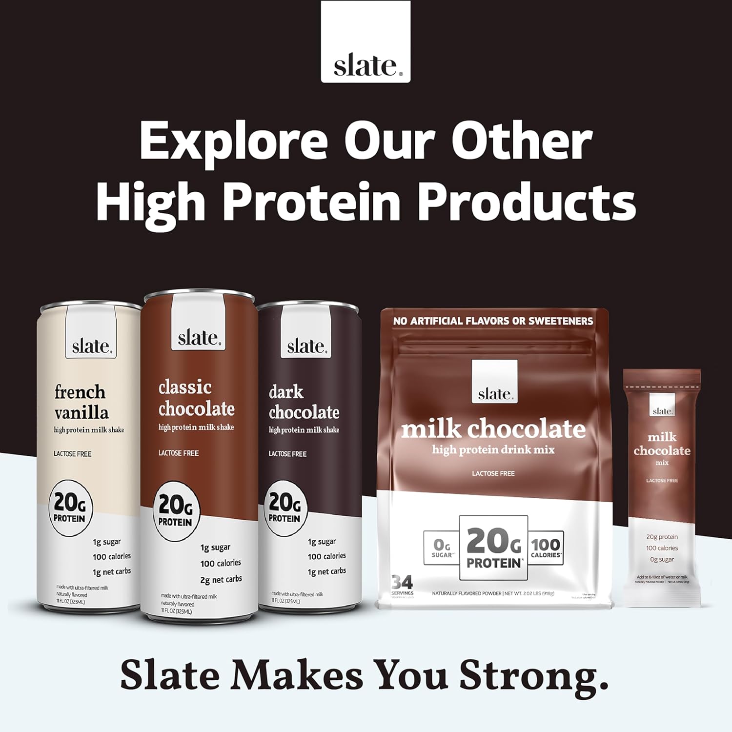 Slate Milk - Mocha Latte, No Sugar Added - Protein Coffee - 11 fl oz ...