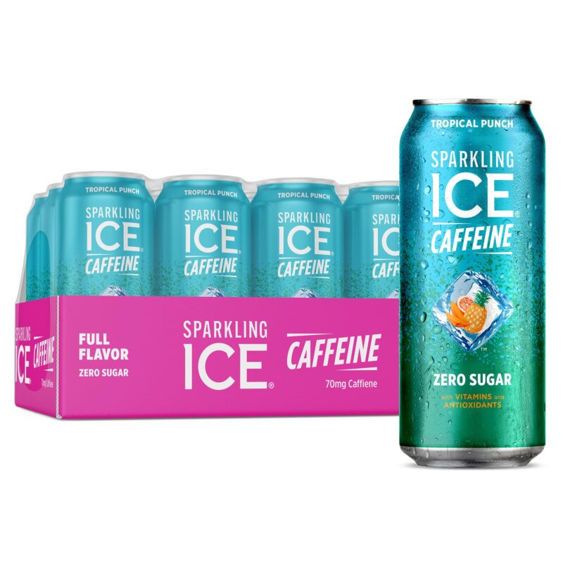 Sparkling Ice Caffeine Tropical Punch Sparkling Water with Caffeine ...
