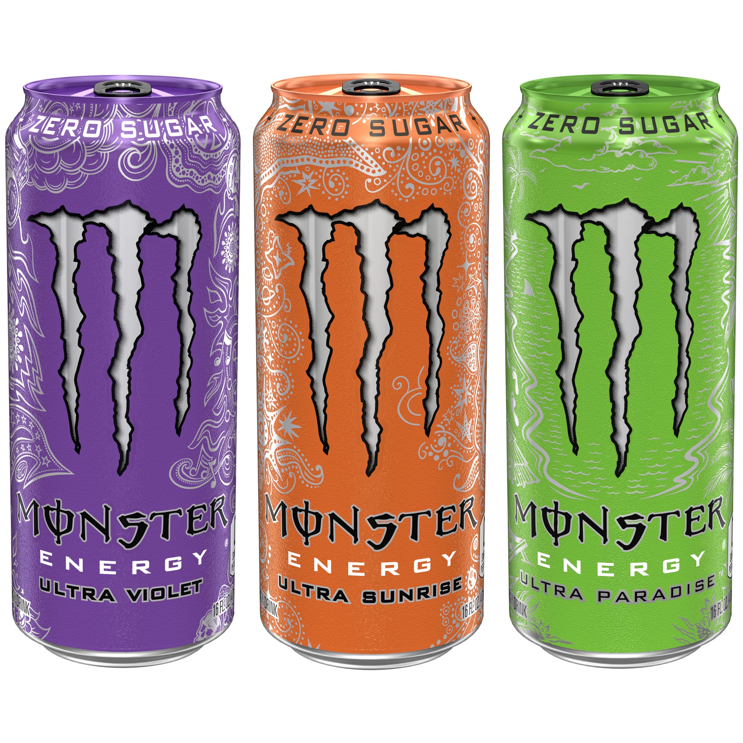 Monster Energy Ultra Variety Pack, Ultra Violet, Ultra Sunrise, Ultra ...