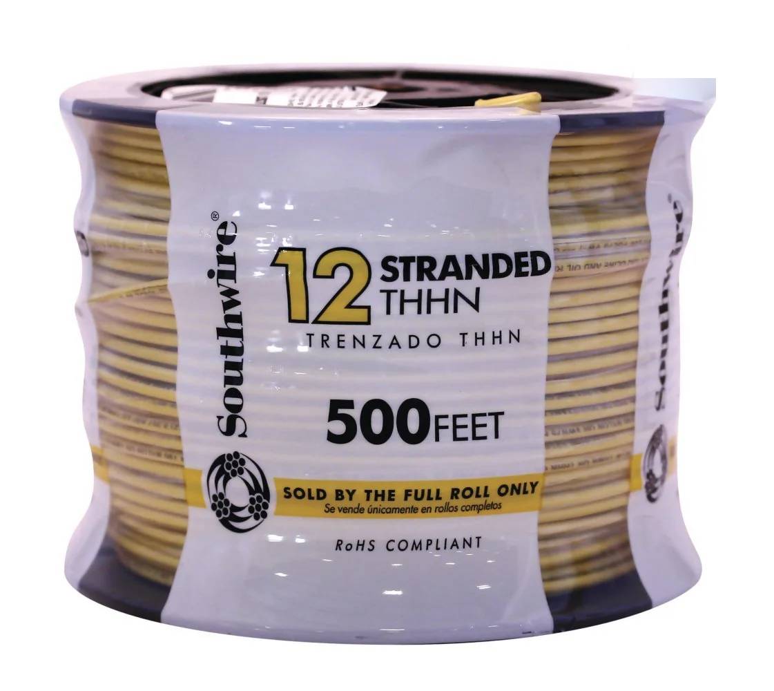 Southwire 500-Feet 12 -AWG Yellow Stranded Copper THHN wire ( By-the ...