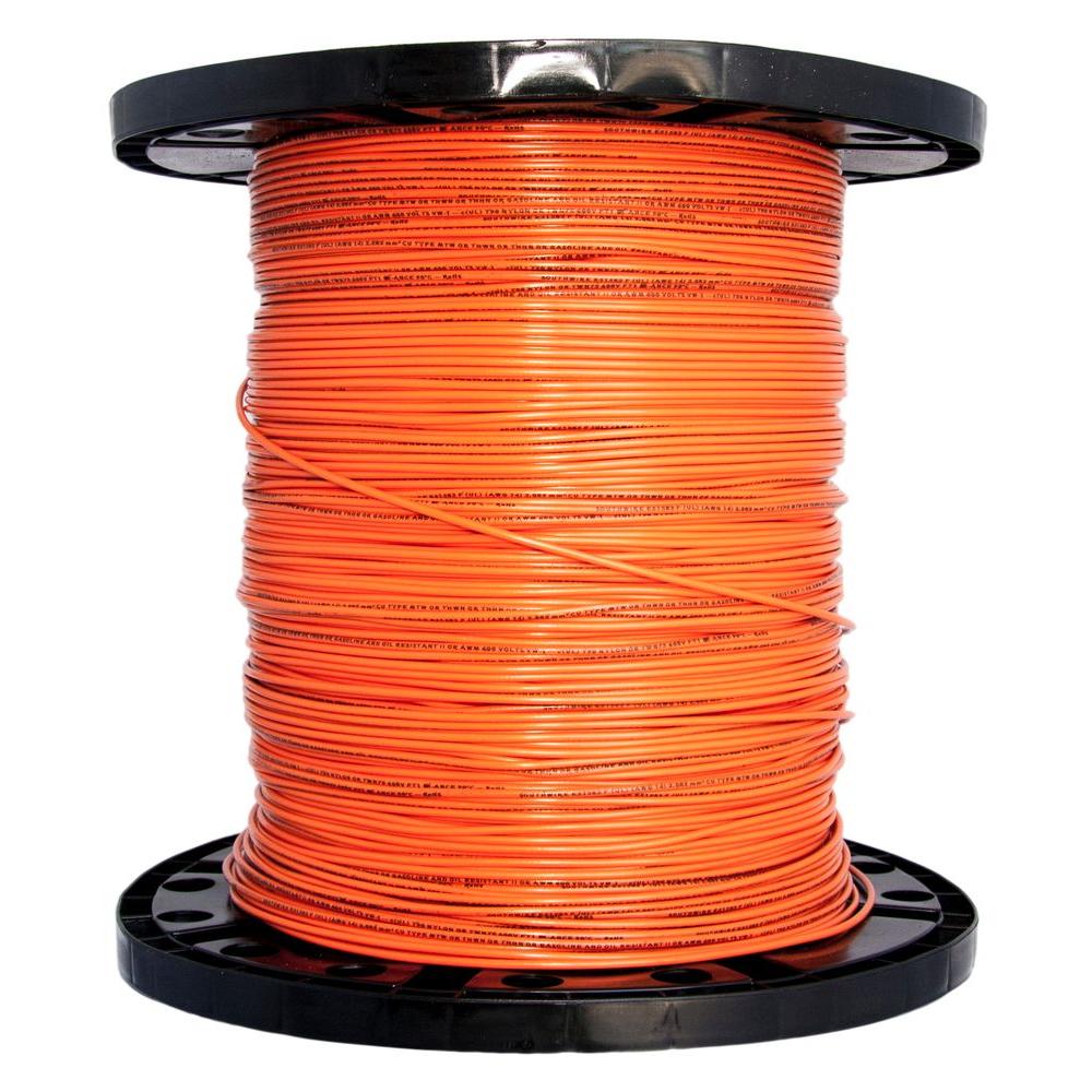 Southwire SIMpull 500-Feet 6 -AWG Orange Stranded Copper THHN wire ( By ...