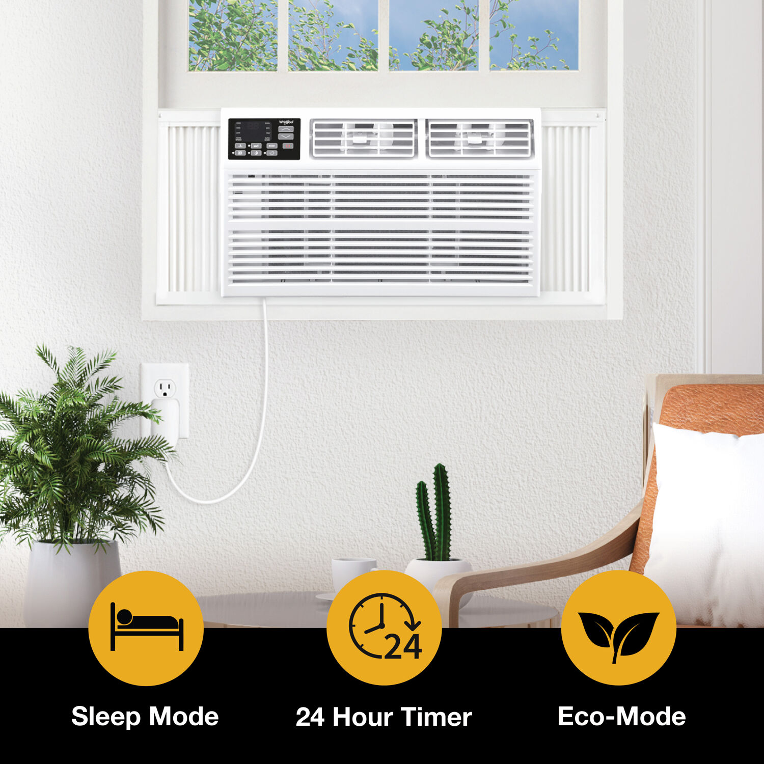Whirlpool 550-sq ft Window Air Conditioner with Remote ( 115-Volt ...