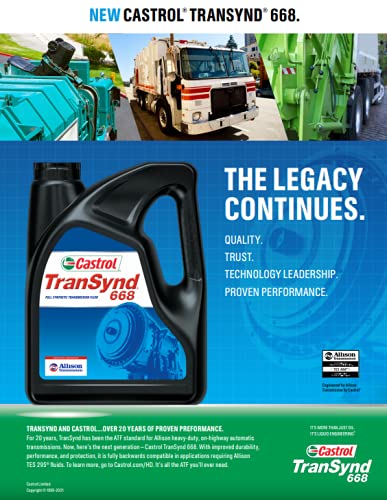 Castrol TranSynd 668 Full-Synthetic Automatic Transmission Fluid, 5 ...