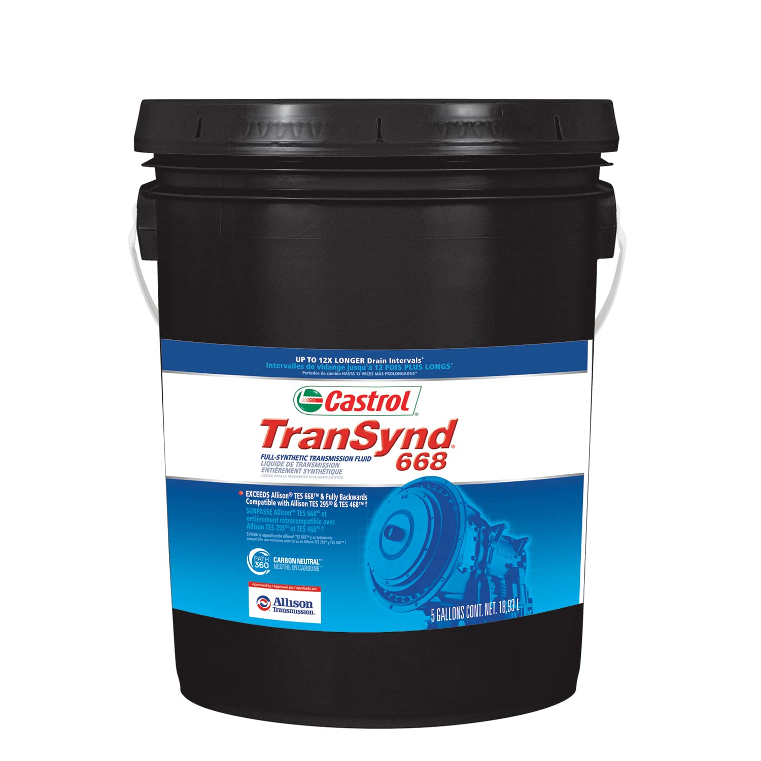 Castrol TranSynd 668 Full-Synthetic Automatic Transmission Fluid, 5 ...