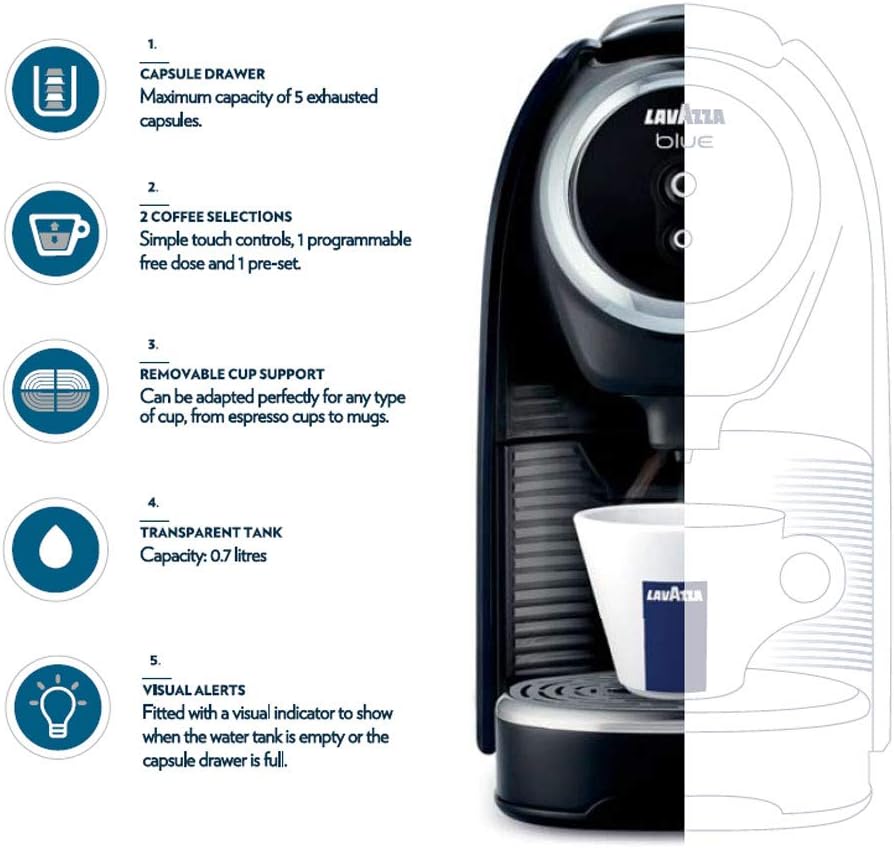 Lavazza BLUE Classy Mini Single Serve Espresso Coffee Machine LB 300 ...