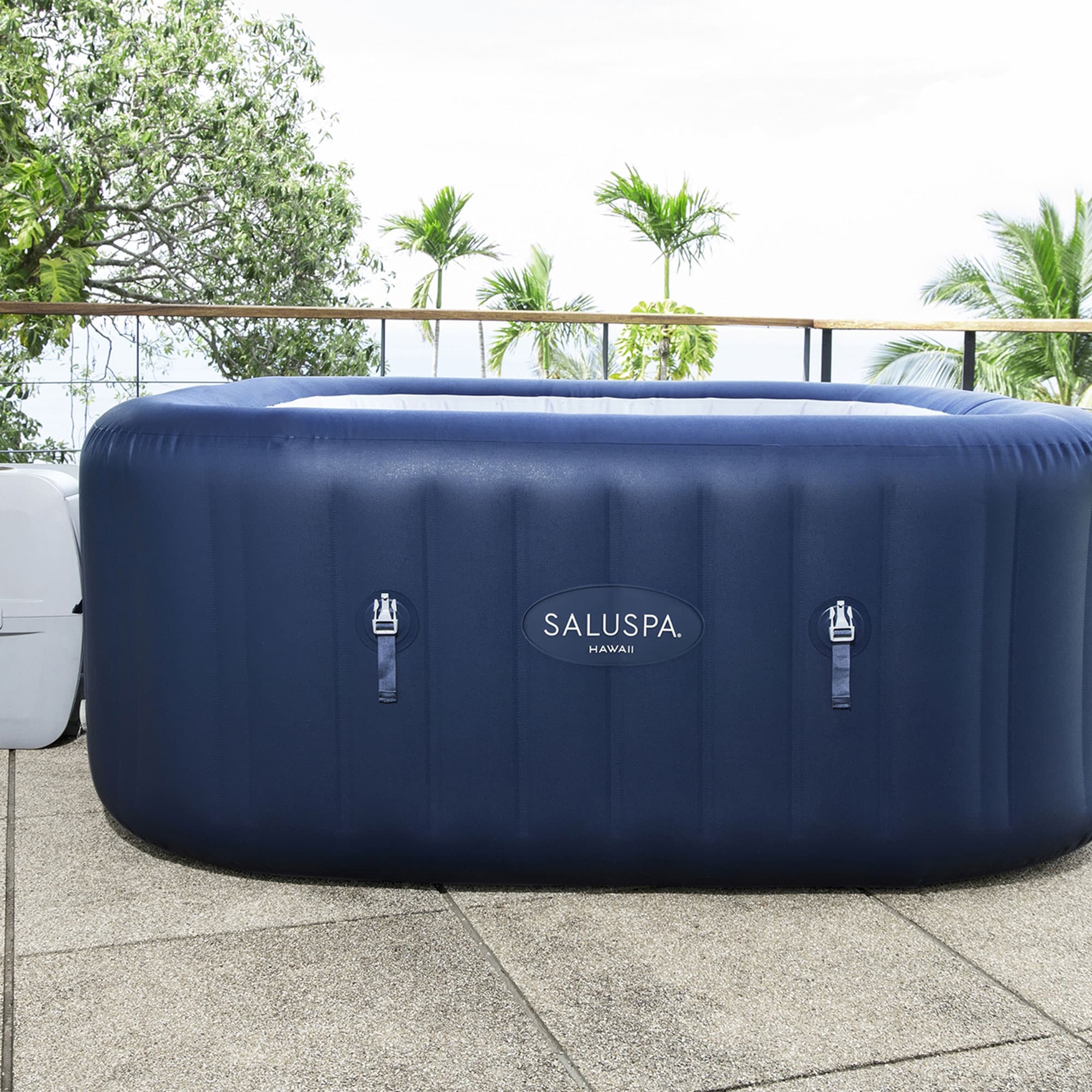 Bestway SaluSpa 140 Jet 6 -Person Inflatable Square Hot Tub (Cover ...