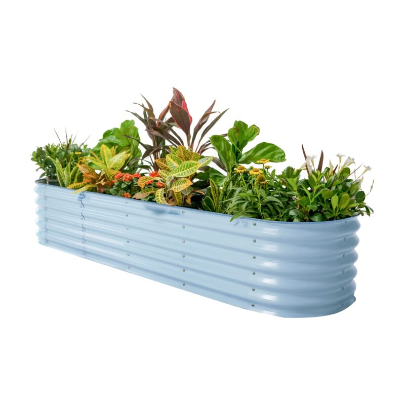 Vego Garden 42-Inches W x 78-Inches L x 17-Inches H Sky Blue Galvanized ...