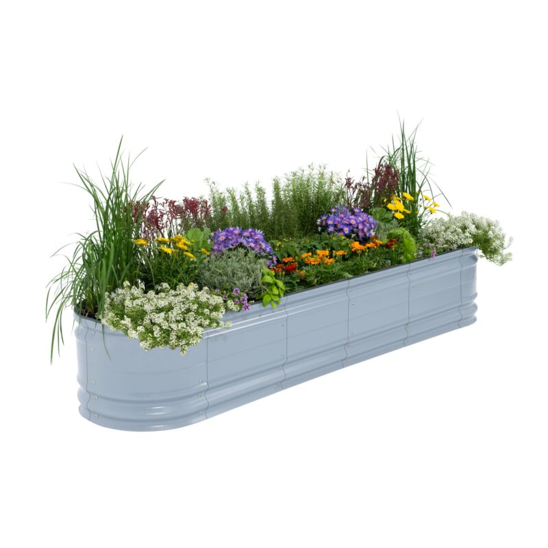 Vego Garden 42-Inches W x 78-Inches L x 17-Inches H Sky Blue Galvanized ...