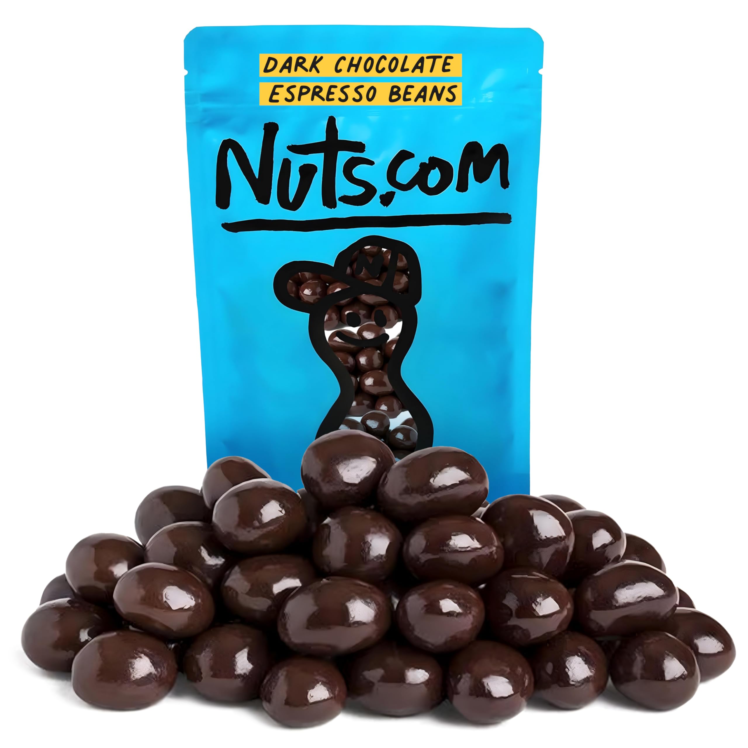 Nuts.com Dark Chocolate Covered Espresso Bean 2 Pound Bag, Great Snack ...