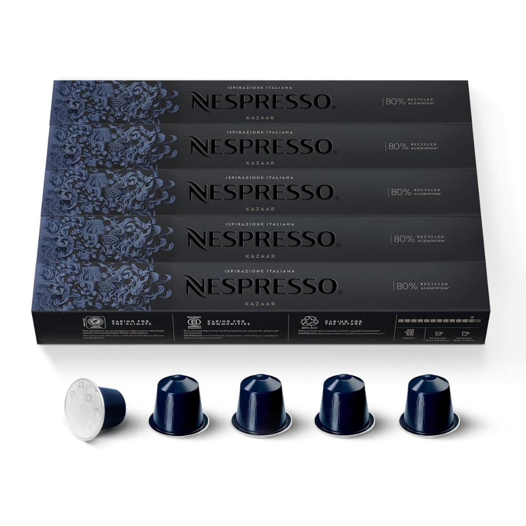Nespresso Capsules Original Line, Kazaar, Dark Roast Coffee, 50 Count ...