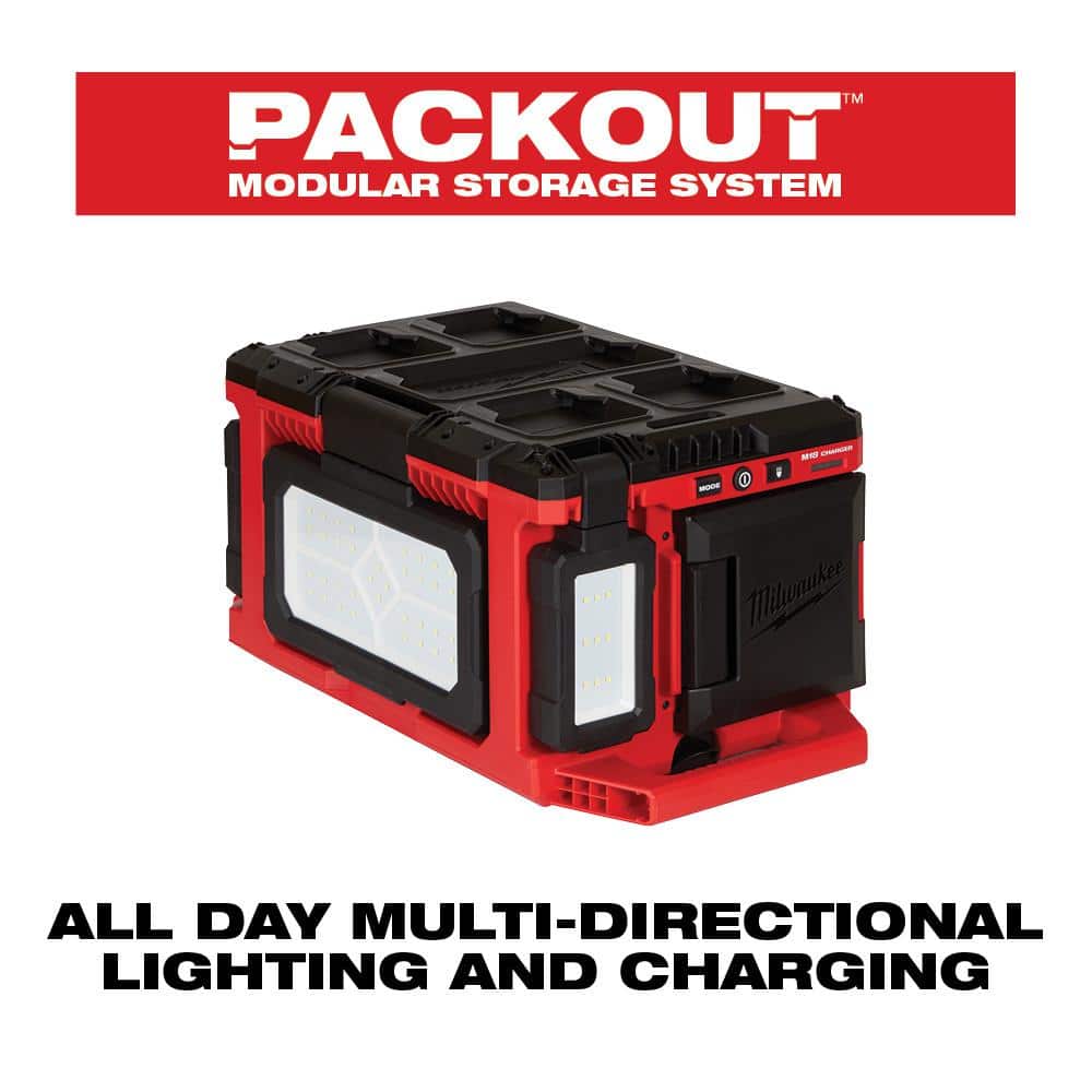 Milwaukee M18 18-Volt Lithium-Ion Cordless PACKOUT 3000 Lumens LED ...