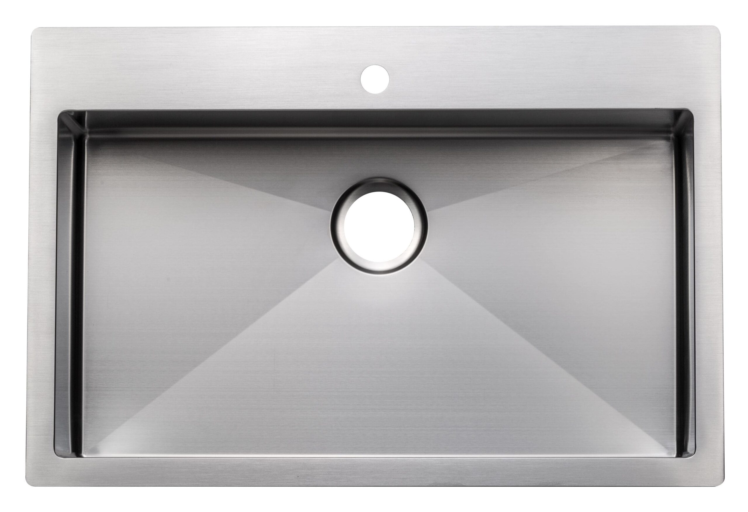 allen + roth Alden Dual-mount 33-in x 22-in Stainless steel Single bowl ...