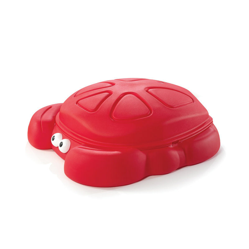 Step2 Crabbie Sandbox Plastic Toddler Outdoor Sand Box with Cover ...
