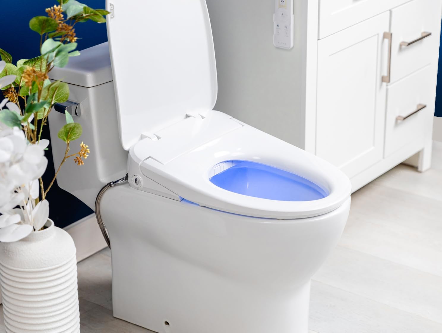 ALPHA BIDET iX Pure Bidet Toilet Seat in Elongated White | Ultra Low ...