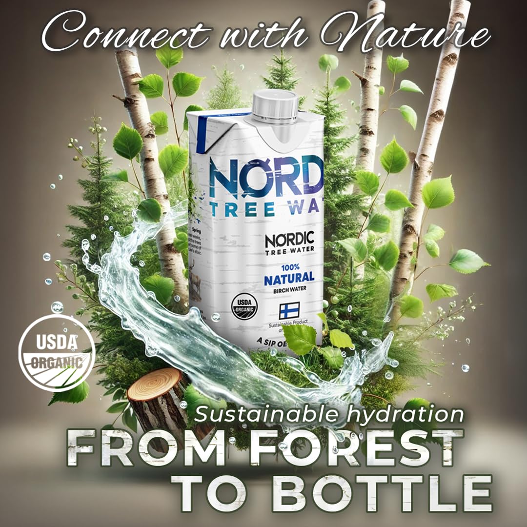 Nordic Tree Water 100% USDA Organic Birch Tree Sap – Electrolytes ...