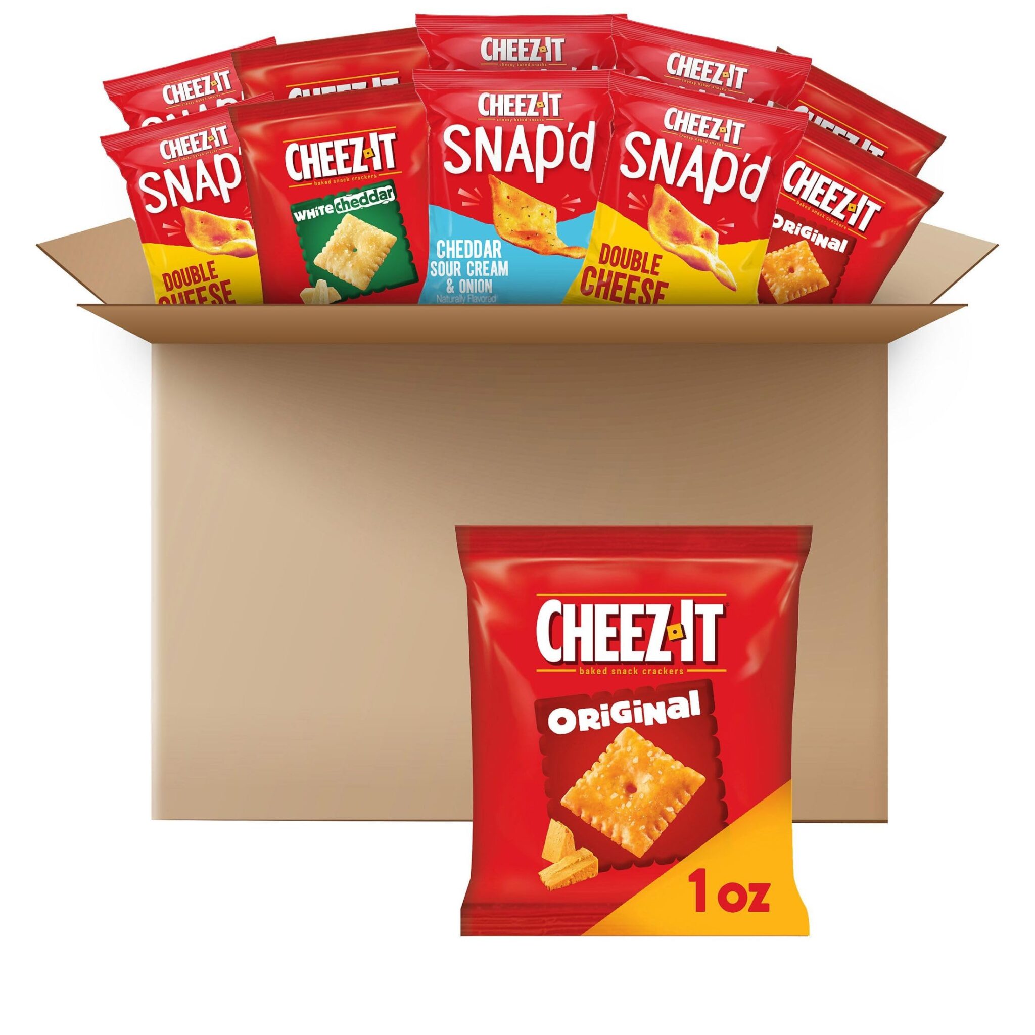 Cheez-It Cheese Crackers, Baked Snack Crackers, Lunch Snacks, Variety ...