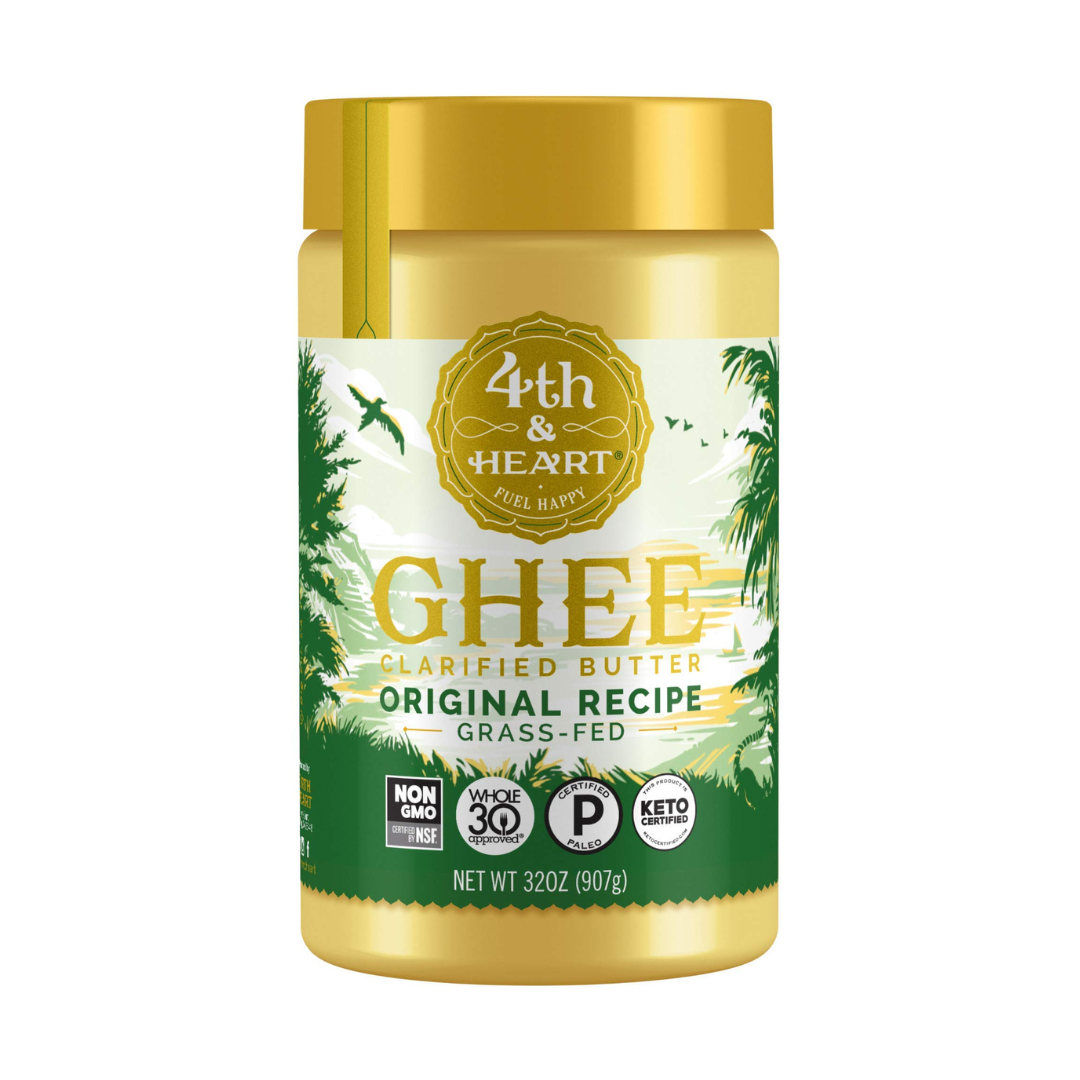 4th & Heart Original Grass-Fed Ghee, Clarified Butter, Keto, Pasture ...