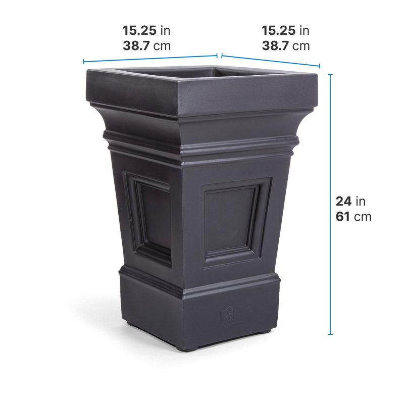 Step 2 Atherton Self-Watering Planter Box, Onyx Black - MartDiscover.com