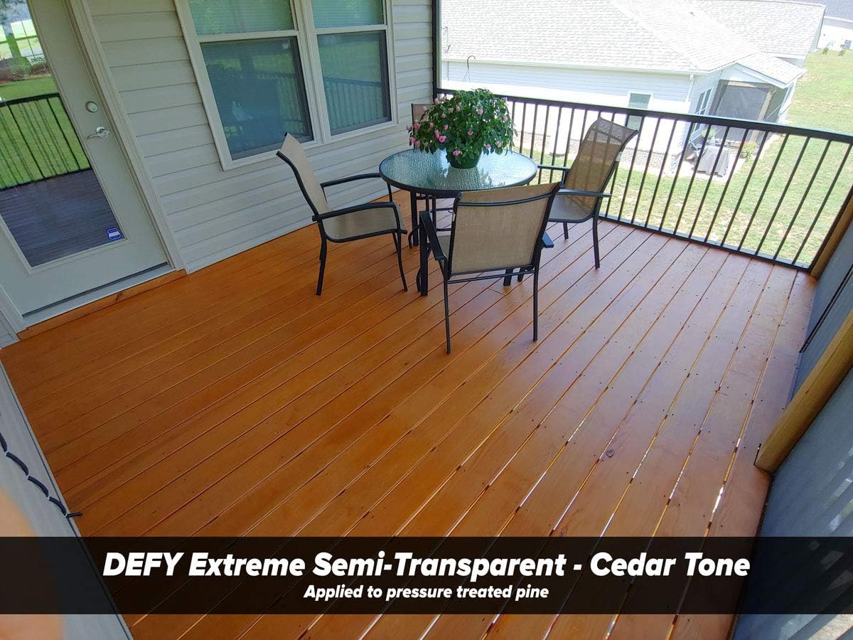 DEFY Extreme Wood Stain and Sealer in One - 5 Gallon Semi-Transparent ...