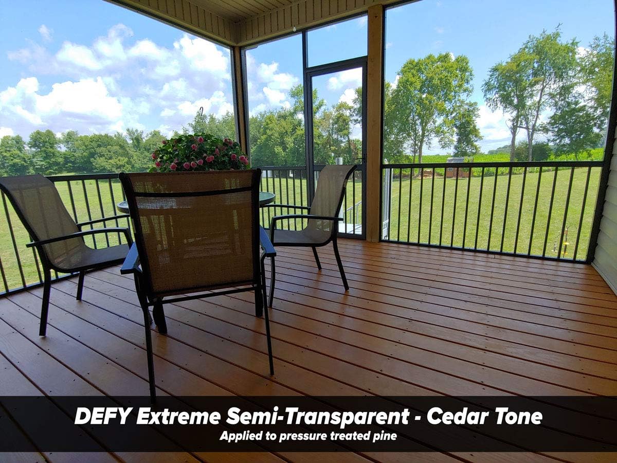DEFY Extreme Wood Stain and Sealer in One - 5 Gallon Semi-Transparent ...