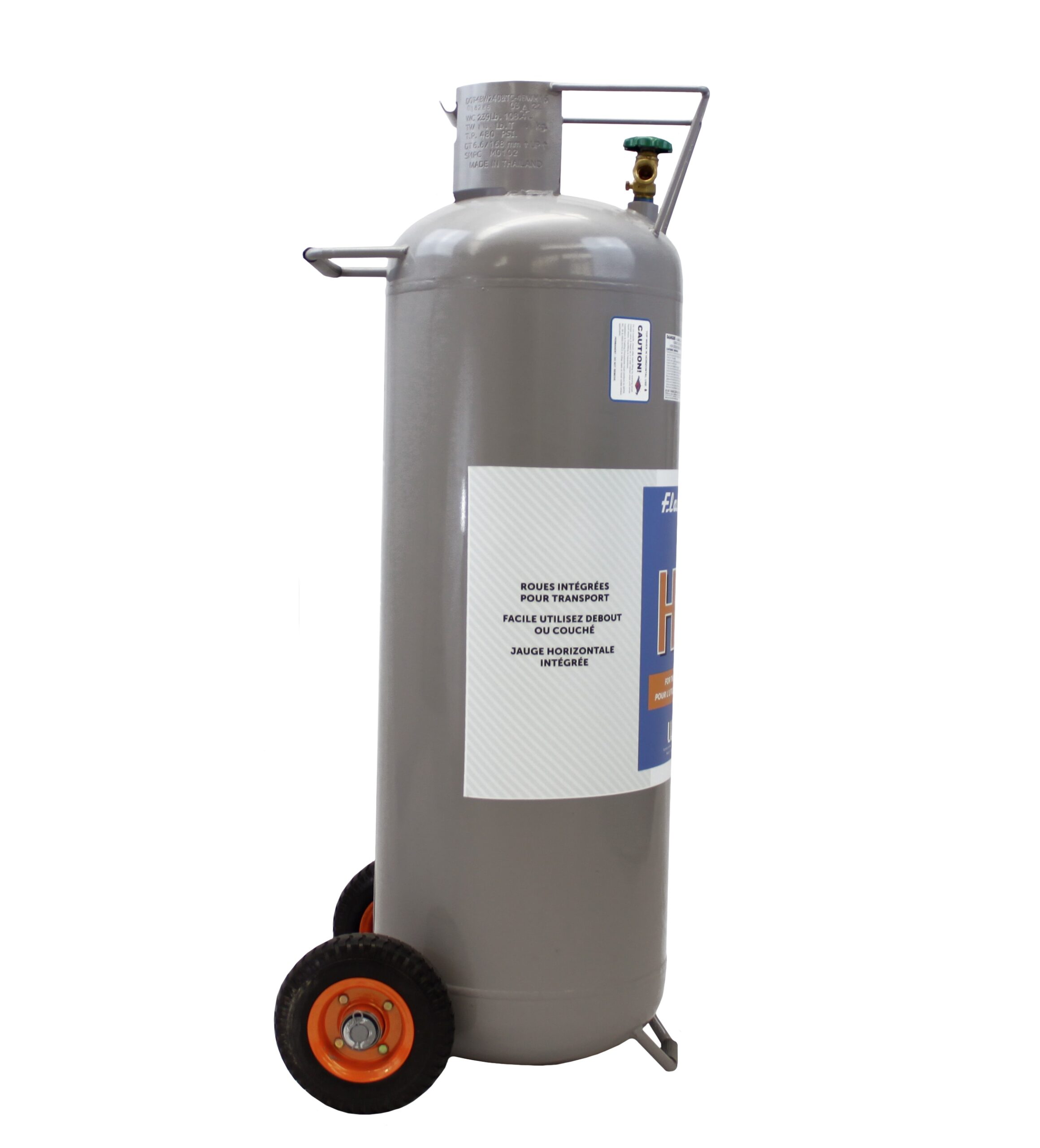 Flame King 100LB Horizontal/Vertical LP Cylinder w/ POL Valve Steel ...