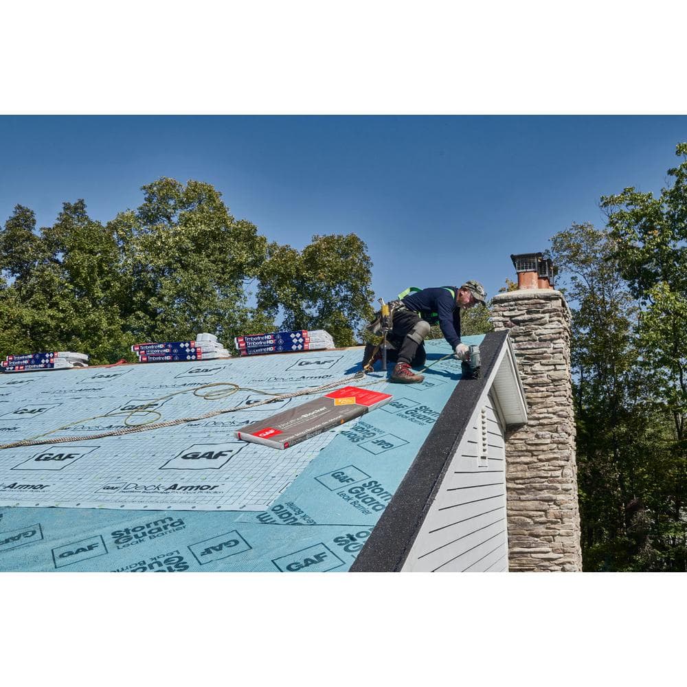 GAF StormGuard 200 sq. ft. Synthetic Patterned-Surface Peel and Stick ...