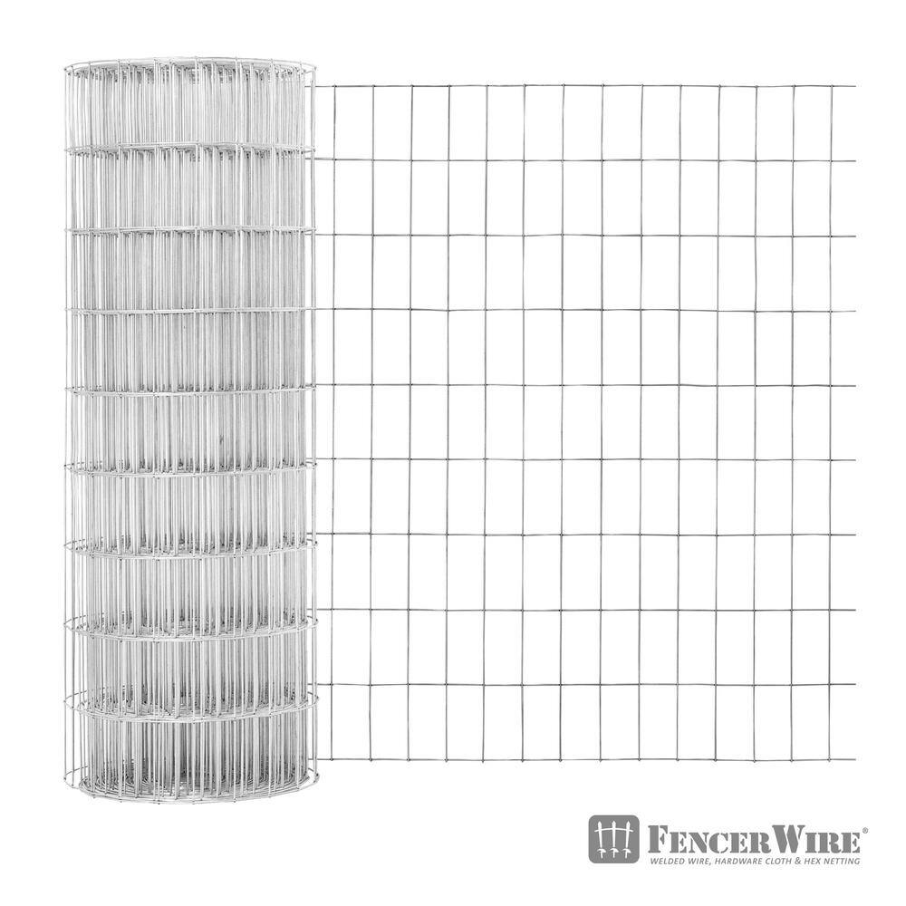 Fencer Wire 6 ft. x 100 ft. 12.5-Gauge Welded Wire Fence with Mesh 2 in ...