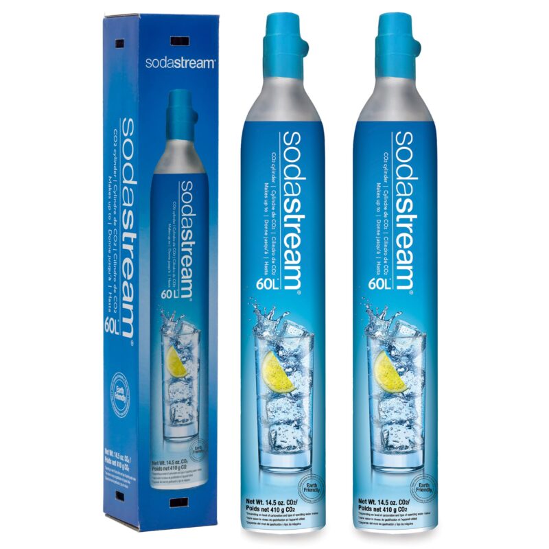 SodaStream CO2 Gas Refill Pack - 2 Cylinders, BLUE Screw - in System ...