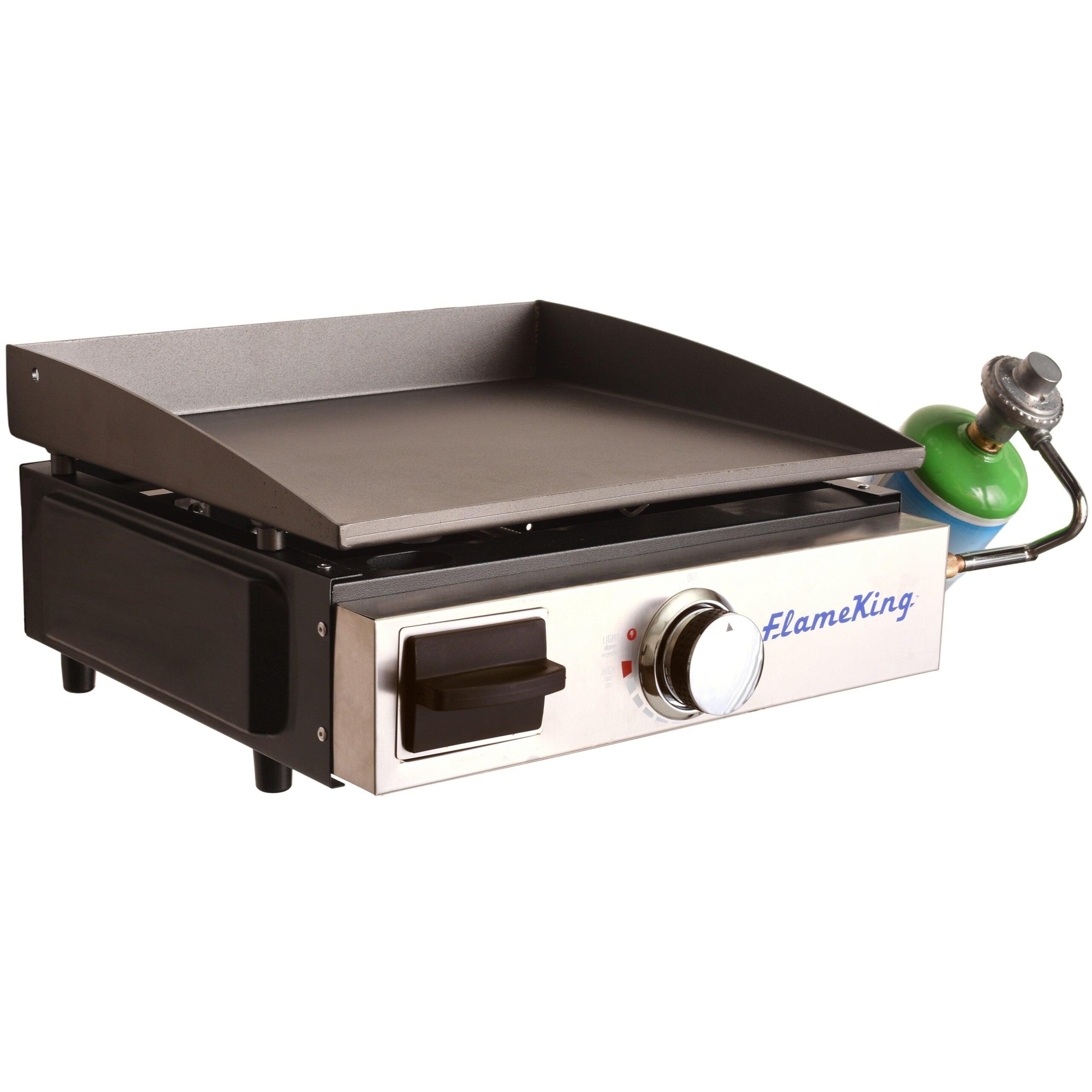 Flame King Flat Top Portable Propane Cast Iron Grill Griddle ...